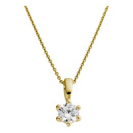 Firetti Damen Kettenanh&auml;nger &raquo;Schmuck Geschenk Gold 333 Halsschmuck Anh&auml;nger Solit&auml;r Lab Grown&laquo; mit Brillant 0,25 VS = sehr kleine Einschl&uuml;sse, 