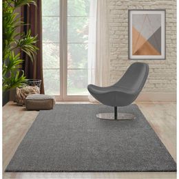 MERINOS Hochflor-Teppich &raquo;Forest 340&laquo; rechteckig 25 mm H&ouml;he Shaggy, uni meliert, sehr dicht und weich, Wohnzimmer grau Polypropylen (PP) B : 200cm 1 