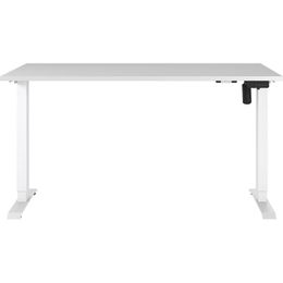 Germania Schreibtisch &raquo;Boras&laquo; Breite 120/140/160/180 cm, Metallgestell, elektrisch h&ouml;henverstellbar wei&szlig; B/H/T: 140cm x 120cm x 80cm, Gestellfarbe 