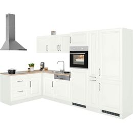 KOCHSTATION Winkelk&uuml;che &raquo;KS-Stockholm &ndash; K&uuml;che mit hochwertiger und detailreicher Landhausfront&laquo; Stellbreite 320x170 cm, wahlweise mit E-Ger&auml;ten, MDF-