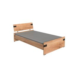 wimex Bett &raquo;Liverpool, 3 Breiten zur Auswahl, Made in Germany&laquo; mit rustikalen Metallbeschl&auml;gen im coolen Loft Style grau Liegefl&auml;che L&auml;nge B: 200cm x 120cm,