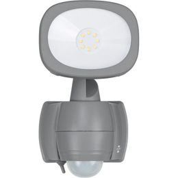 Fa.Brennenstuhl LED Au&szlig;en-Wandleuchte &raquo;LUFOS&laquo; Neutralwei&szlig; mit Batterie und Bewegungsmelder grau 8 superhelle, hochwertige Marken LED ́s sorgen f&uuml;r eine optimale 