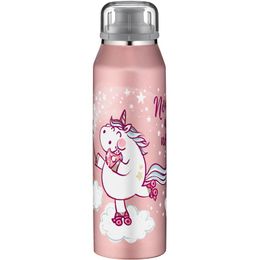 Alfi Isolierflasche &raquo;KIDS ISO BOTTLE, Edelstahlk&ouml;rper, sp&uuml;lmaschinenfest&laquo; 12h hei&szlig; & 24h kalt, Trink&ouml;ffnung mit konsistentem Trinkfluss rosa Edelstahl, 