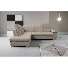 WERK2 Ecksofa &raquo;Bonny inkl. Kopfteilverstellung, Bettfunktion, Stauraum, Breite 265cm&laquo; Komfortwunder mit Schlaffunktion, verstellbarem Kopfteil & 