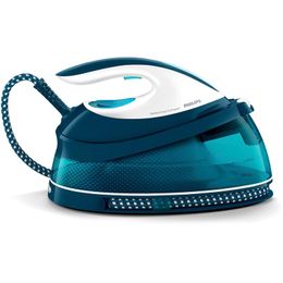 Philips Dampfb&uuml;gelstation &raquo;GC7844/20 PerfectCare Compact&laquo; 1.500 ml Wassertank 2.400 Watt, OptimalTemp, 400 gr Dampfsto&szlig; blau Einheitsgr&ouml;&szlig;e Dampfb&uuml;gelstation