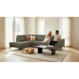OTTO home Ecksofa &raquo;Xander, L-Form&laquo; Breite 289 cm, Webstoff, Soft-Touch Chenille, schwarze Metallf&uuml;&szlig;e gr&uuml;n 68% polypropylene, 32% polyester B/H/T: 
