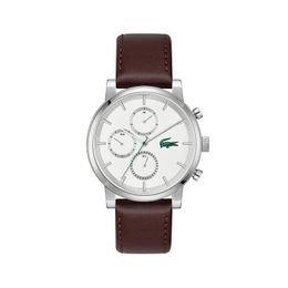 Lacoste Herren Multifunktionsuhr &raquo;Replay&laquo; Quarzuhr, Armbanduhr, Herrenuhr, Lederarmband, analog braun Einheitsgr&ouml;&szlig;e