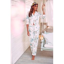 Damen Pyjama, Natur, Gr. 40/42, Vivance Dreams by Lascana, Pyjamas, Material: Baumwolle