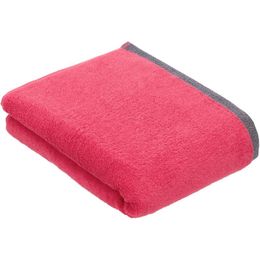 Bugatti Badetuch &raquo;Prato&laquo; Uni Farben, mit melierter Optik im Saum rosa Walkfrottier, Obermaterial: 100% Baumwolle B/L: 67cmx140cm, 1 Stk., Walkfrottier