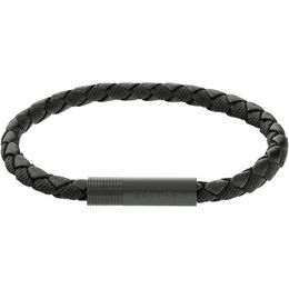 Calvin Klein Herren Armband &raquo;VELOCITY&laquo; schwarz 19,5cm, Edelstahl Leder