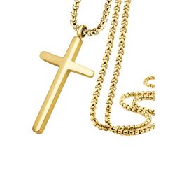 Firetti Herren Kette mit Anh&auml;nger &raquo;Schmuck Geschenk Kreuz&laquo; gold Edelstahl, L: 55 B: 2,3mm