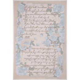 Theko Teppich &raquo;Flomi Paris&laquo; rechteckig 4 mm H&ouml;he Flachgewebe, ideal im Wohnzimmer & Schlafzimmer beige Kunstfaser B : 200cm 1 Stk., 4mm, L: 290cm