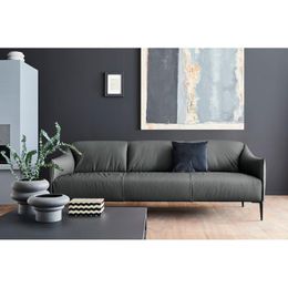W.Schillig 3-Sitzer &raquo;sally Design-Sofa, Loungesofa, bequem, schmale Armlehnen, Breite 224cm&laquo; mit Metallf&uuml;&szlig;en in Schwarz pulverbeschichtet, Breite 224 