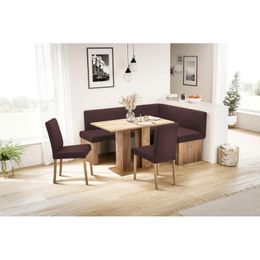 massivline&more Eckbank &raquo;Anna 2&laquo; Breite 169 cm braun Holzwerkstoff, Kunstleder B/H/T: 130cm x 83cm x 169cm, Kunstleder, langer Schenkel links