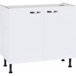 KOCHSTATION Sp&uuml;lenschrank &raquo;KS-Cara&laquo; Breite 90 cm wei&szlig; wei&szlig;, B/H/T: 90cm x 87cm x 58,4cm, T&uuml;ren: 2 Stk.