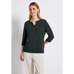 Street One Damen T-Shirt, gr&uuml;n, Gr. 36, unifarben, Web, 100% Baumwolle, Shirts, aus reiner Baumwolle