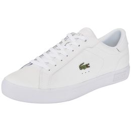Lacoste Herren Sneaker "POWERCOURT", Gr. 46, wei&szlig;, Leder, Schuhe