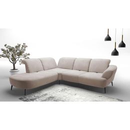 Sit & More sit&more Ecksofa &raquo;Dance, L-Form, inkl. Sitztiefenverstellung&laquo; inkl. Click&Seat, optional mit Kopfteilverstellung grau 100%Polyester B/H/T: 302cm x 