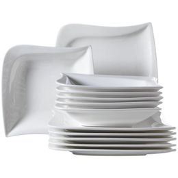 M&auml;ser M&Auml;SER Tafelservice &raquo;Geschirr-Set La Musica&laquo; Teller Set, wei&szlig;, Made in Germany, 12 Teile, f&uuml;r 6 Personen wei&szlig; Porzellan 12 Stk.