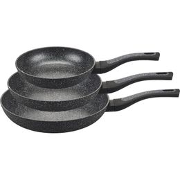 my home Pfannen-Set &raquo;Dela&laquo; Aluminium Set, 3 Stk. tlg. mit rauer Oberfl&auml;che f&uuml;r ein besonderes Braterlebnis schwarz Einheitsgr&ouml;&szlig;e