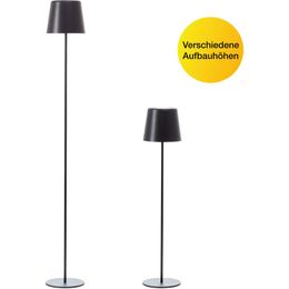 Brilliant LED Au&szlig;en-Stehlampe &raquo;Kaami - mobile LED Au&szlig;en Stehlampe&laquo; 1 Stk. Warmwei&szlig; Akkubetrieben, 129 cm, 350 lm, 3000 K, 3-Stufen dimmbar, Metall schwarz &Oslash; 