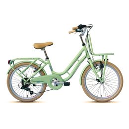 WYNN Kinderfahrrad &raquo;Kinderfahrrad 20 Zoll Shimano Tourney 6 Gang V-Brake Kinder KID1.0&laquo; 6 Gang Shimano Tourney Schaltwerk Kettenschaltung gr&uuml;n 30cm, 