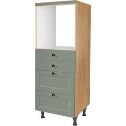 Nobilia Herdumbauschrank &raquo;"Cascada", mit Schubk&auml;sten und Ausz&uuml;gen,&laquo; vormontiert, Breite/H&ouml;he: 60/167,8 cm gr&uuml;n B/H/T: 60cm x 167,8cm x 58,3cm, 