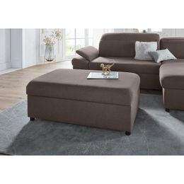 exxpo - sofa fashion Hocker &raquo;Kyoto Bankhocker mit Staufach unter der Sitzfl&auml;che&laquo; braun B/H/T: 116cm x 45cm x 70cm, Struktur