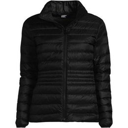 LANDS' END Ultraleichte verstaubare Daunenjacke Wanderweight in Plus-Gr&ouml;&szlig;e, Damen, size: plus, Schwarz, Nylon, by Lands' End