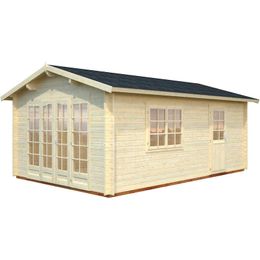 Palmako Gartenhaus &raquo;Irene&laquo; 19 qm beige Massivholz Fu&szlig;boden im Gartenhaus, ohne Dacheindeckung