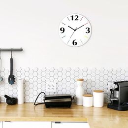 Artland Wanduhr &raquo;Trendfarben&laquo; wahlweise mit Quarz- oder Funkuhrwerk, lautlos ohne Tickger&auml;usche bunt B/H/T: 30cm x 30cm x 1,8cm, Quarzuhr, 4 Ziffern