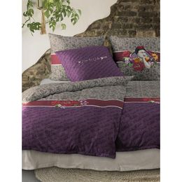 Irisette Bettw&auml;sche &raquo;Playa 8535&laquo; 2 Stk. anschmiegsam und atmungsaktiv, Ganzjahresqualit&auml;t lila Mako-Satin, Obermaterial: 100% Baumwolle B/L: 155cm x 220cm, 1 