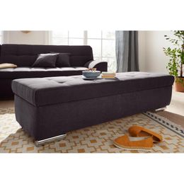 DOMO collection Hocker &raquo;Aversa&laquo; braun Struktur weich (100% Polyester);Luxus-Microfaser (100% Polyester);Struktur (100% Polyester) B/H/T: 161cm x 41cm 