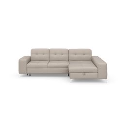 Sit & More sit&more Ecksofa &raquo;Baviene L-Form&laquo; inklusive Sitztiefenverstellung & Federkern, optional Schlaffunktion grau B/H/T: 286cm x 92cm x 176cm, Luxus-