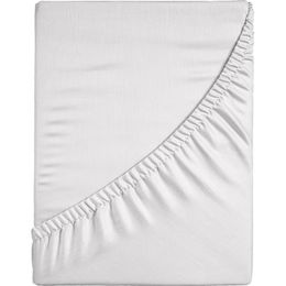 CASATEX Spannbettlaken &raquo;Jersey-Elasthan&laquo; mit Elasthan silber Jersey, Obermaterial: 96% Baumwolle, 4% Elasthan 1 Stk., Jersey, 140-160x200-220 25cm