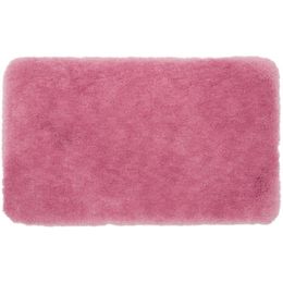 G&ouml;zze Badematte &raquo;&raquo;DELUXE&laquo;&laquo; rutschhemmend beschichtet fu&szlig;bodenheizungsgeeignet mit extra hohem Flor rosa Polyester rechteckig (70cm x 120cm ), 1 Stk.