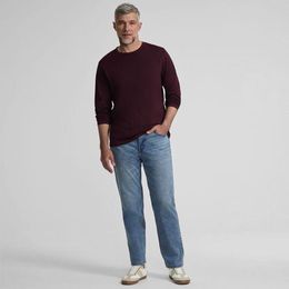 LANDS' END Supima Langarm-Shirt mit Rundhalsausschnitt, Herren, size: regular, Rot, Baumwolle, by Lands' End