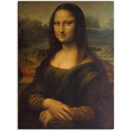 Artland Wandbild &raquo;Mona Lisa. Um 1503&laquo; Portr&auml;ts 1 Stk. tlg. als Leinwandbild, Poster in verschied. Gr&ouml;&szlig;en braun Leinwand B/H/T: 45cm x 60cm, Leinwandbild 