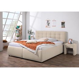 Maintal Polsterbett &raquo;Felsental&laquo; inklusive Bettkasten, in H2, H3 & H4 erh&auml;ltlich beige Liegefl&auml;che L&auml;nge B: 200cm x 160cm, H&ouml;he Bett: 106cm H&ouml;he Bettseite: 