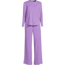 LANDS' END Pyjama-Set mit Cooling-Finish in Plus-Gr&ouml;&szlig;e, Damen, size: plus, Lila, by Lands' End