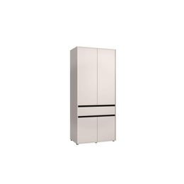 Home Affaire Kleiderschrank &raquo;Corbet Schlafzimmerschrank, Dreht&uuml;renschrank, W&auml;scheschrank&laquo; 93 cm breit, Schublade, Kleiderstange, ABS schutzkanten wei&szlig;