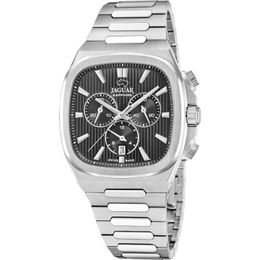 Jaguar Herren Chronograph &raquo;Rondcarre&laquo; Quarzuhr, Armbanduhr, Herrenuhr, Swiss Made, Edelstahlarmband, analog Einheitsgr&ouml;&szlig;e