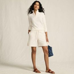 LANDS' END Leichte Sweatshorts f&uuml;r Damen in Petite-Gr&ouml;&szlig;e, Damen, size: petite, Elfenbein, by Lands' End