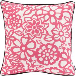 HOCK Dekokissen &raquo;Paloma&laquo; Kissenh&uuml;lle mit F&uuml;llung, 1 St&uuml;ck, in Blumen-Optik pink Polyacryl B/L: 50cm x 50cm, 1 Stk.