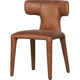Woood Esszimmerstuhl &raquo;Permit aus Kunstleder komplett gepolstert H 78 x B 52 cm&laquo; (Set) 2 Stk.4-Fu&szlig;-Gestell, gepolstert, H 78 cm x B 52 cm braun Stoff B