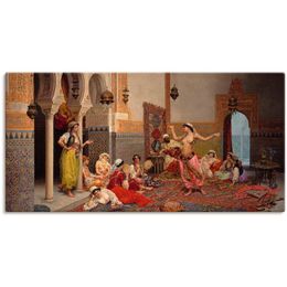 Artland Leinwandbild &raquo;Tanz im Harem.&laquo; Gruppen & Familien 1 Stk. tlg. auf Holzrahmen gespannt bunt Leinwand B/H/T: 150cm x 75cm, Leinwandbild Gruppen & 