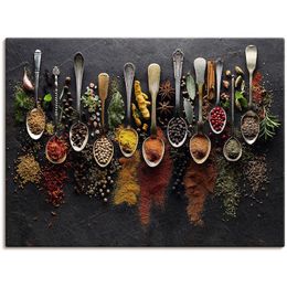 Artland Wandbild &raquo;Kr&auml;uter Gew&uuml;rze Schiefer&laquo; Lebensmittel 1 Stk. tlg. als Alubild, Leinwandbild, Poster, Wandaufkleber in verschied. Gr&ouml;&szlig;en bunt B/H/T: 40cm x 