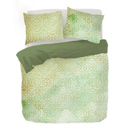 Kayori Bettw&auml;sche &raquo;Zuru&laquo; 2 Stk. 100% reiner Bio-Baumwoll-Satin gr&uuml;n Mako-Satin, Obermaterial: 100% Baumwolle B/L: 155cm x 220cm, 1 Stk., 1 Stk., Mako-