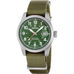 Festina Unisex Quarzuhr &raquo;Field Watches&laquo; Armbanduhr, Damenuhr, Herrenuhr, Swiss Made, analog, Tag Einheitsgr&ouml;&szlig;e