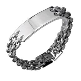 Firetti Armband &raquo;Schmuck Geschenk Armkette ID-Platte, Phantasiekette&laquo; silber 21cm, Edelstahl